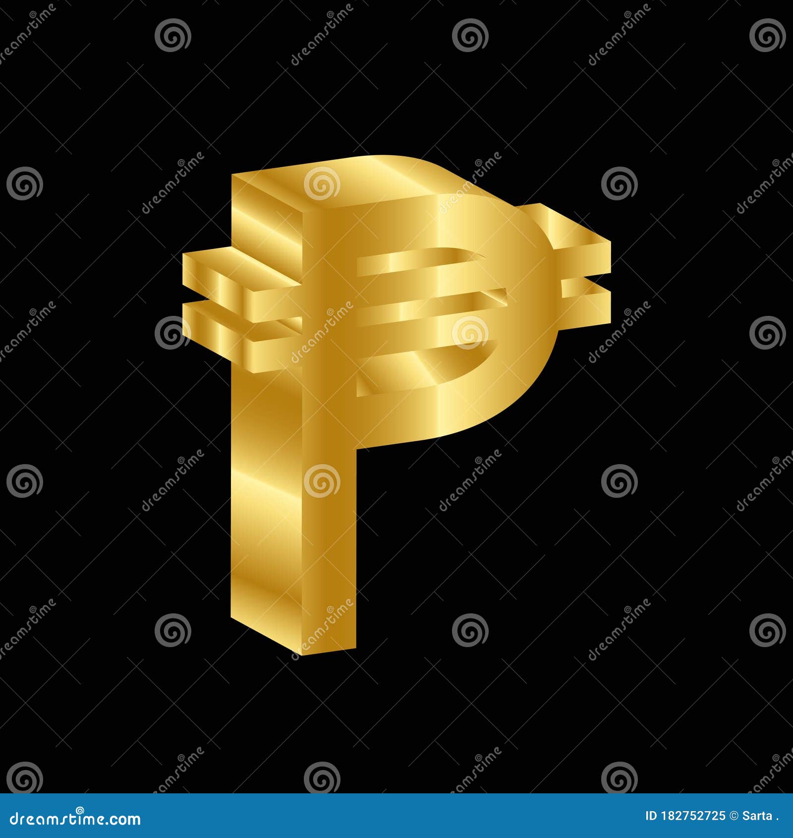 Peso Gold Symbol Cartoon Vector | CartoonDealer.com #98497421