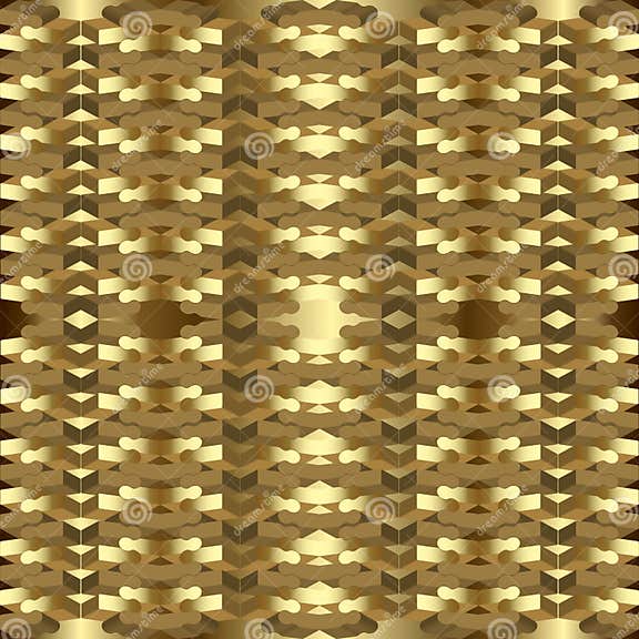 Gold 3d Zigzag Zippers Ornamental Vertical Borders Seamless Pattern ...