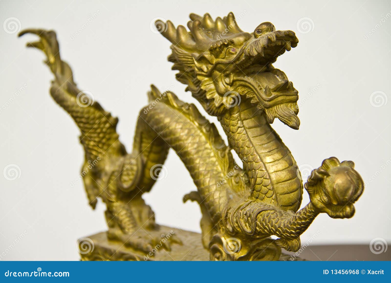 Gold dargon miniture stock photo. Image of holy, decoration - 13456968