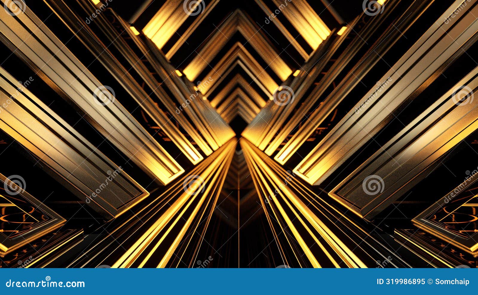Gold Deco A Stunning Frame With A Bold Black Background And Striking ...