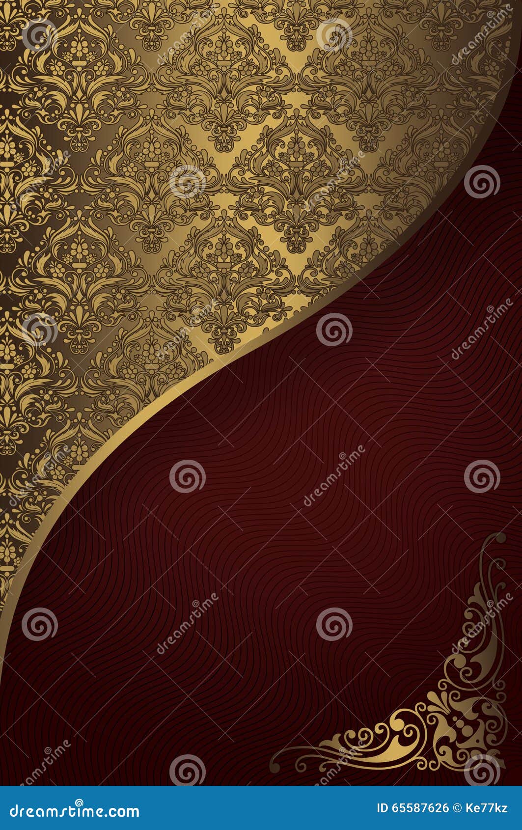 Gold Decorative Background. Stock Illustration - Illustration of ...