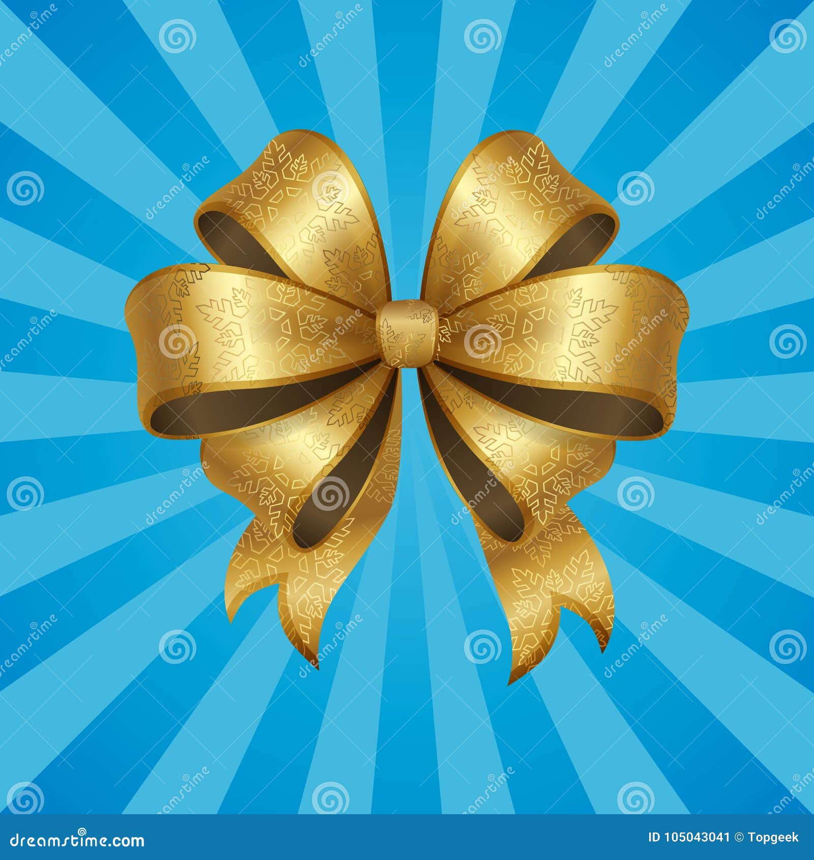 Gold Decorative Bow Vector Illustration Isolated Stock Vector ...