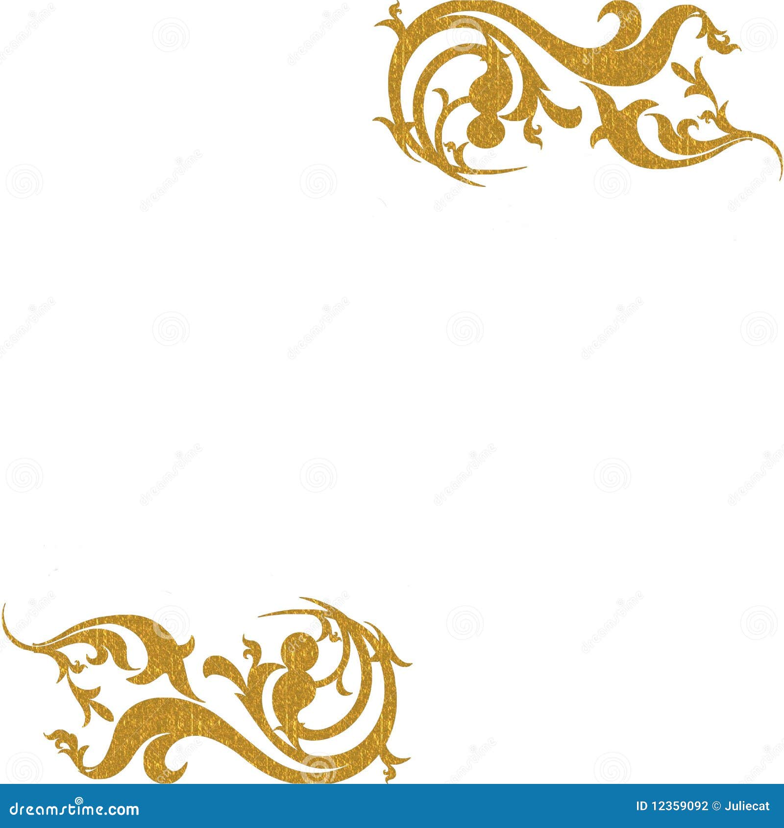 Gold Decorative Corners Background Stock Illustration - Illustration of ...