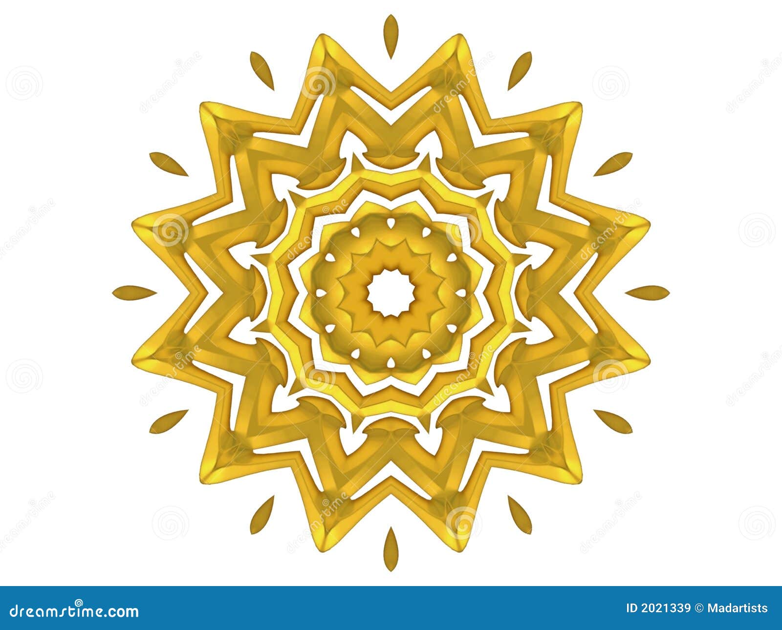 Gold Decorative Sun Pattern Stock Illustration - Illustration of ...