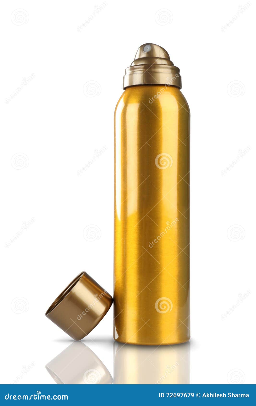 Gold Deodorant Perfume Can or Bottle Stock Image - Image of plastic ...
