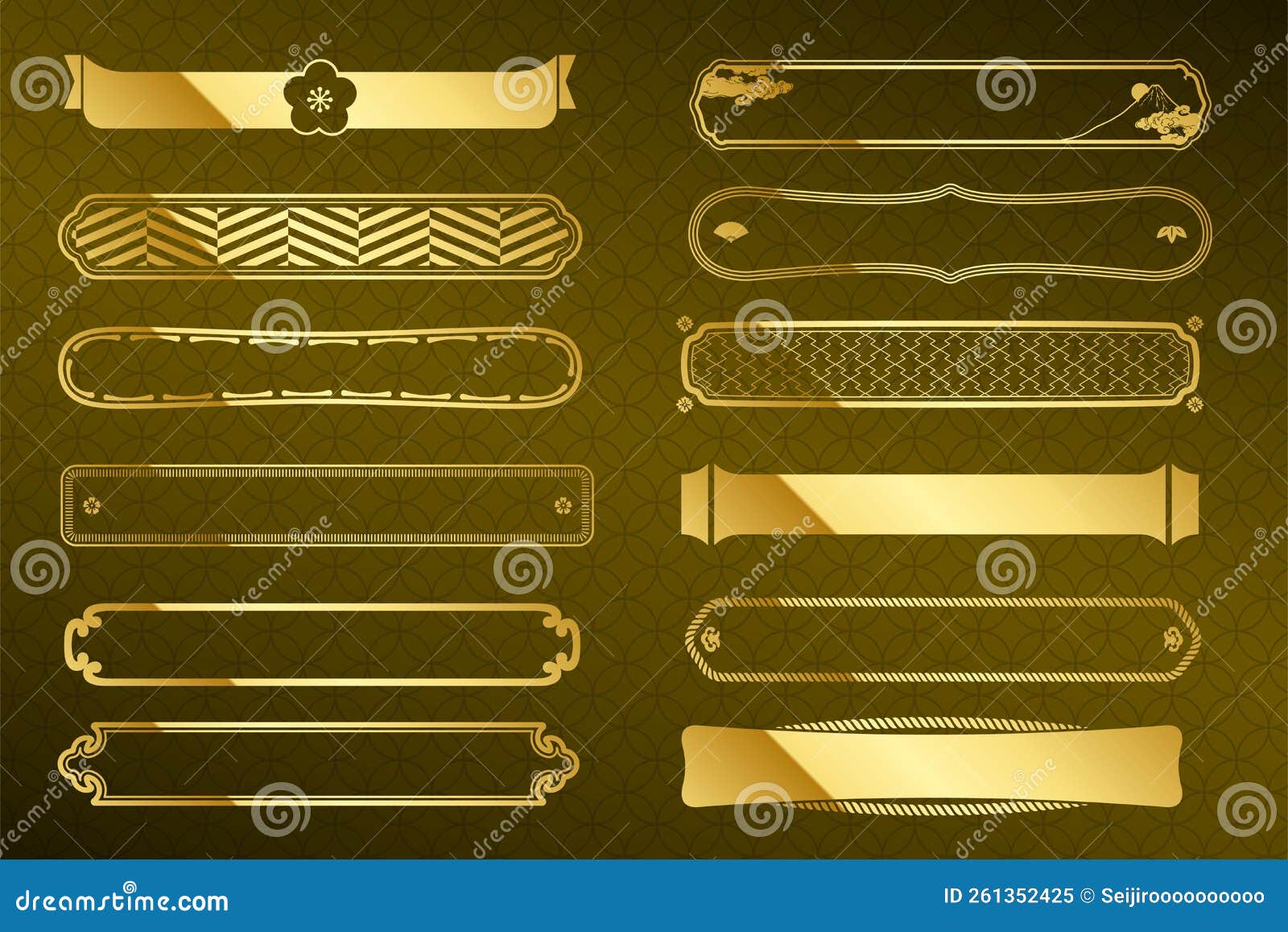 A Gold Design Horizontal Label Set Stock Vector - Illustration of food ...