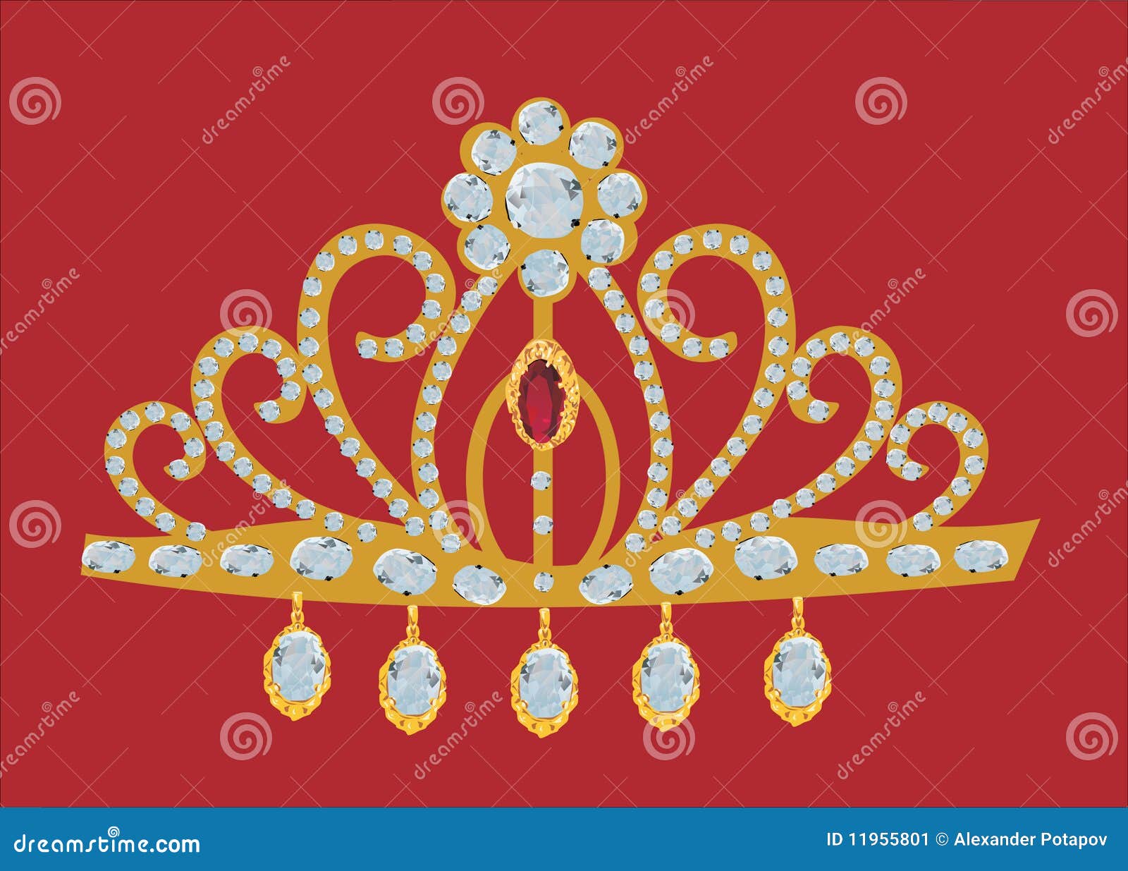 Diadem Cartoon Vector | CartoonDealer.com #50880745