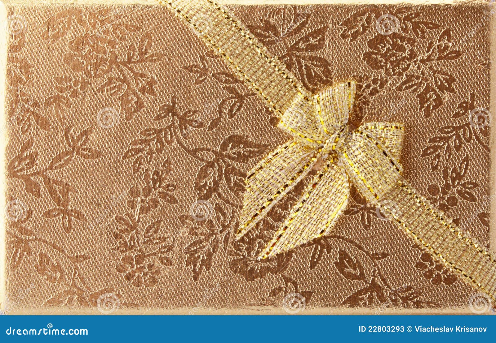 Diagonal Red Ribbon In Corner Of Luxury Gold Background Royalty-Free ...