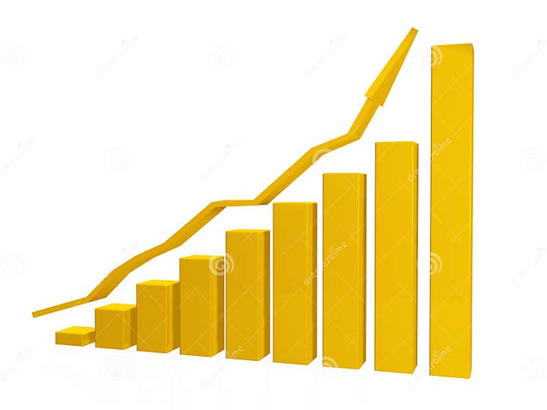 Gold diagram stock illustration. Illustration of improvement - 10089346