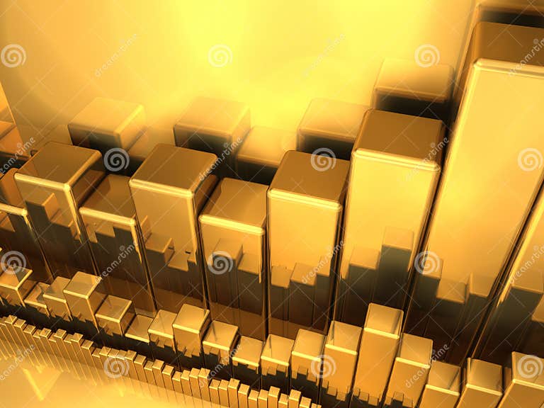 Gold Diagrams stock illustration. Illustration of progress - 19335667