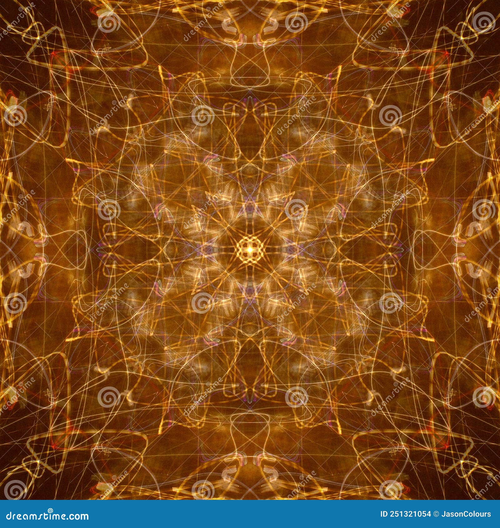 Gold Diamond Deep Cross Star Pattern Harmony Symmetry Ornament ...