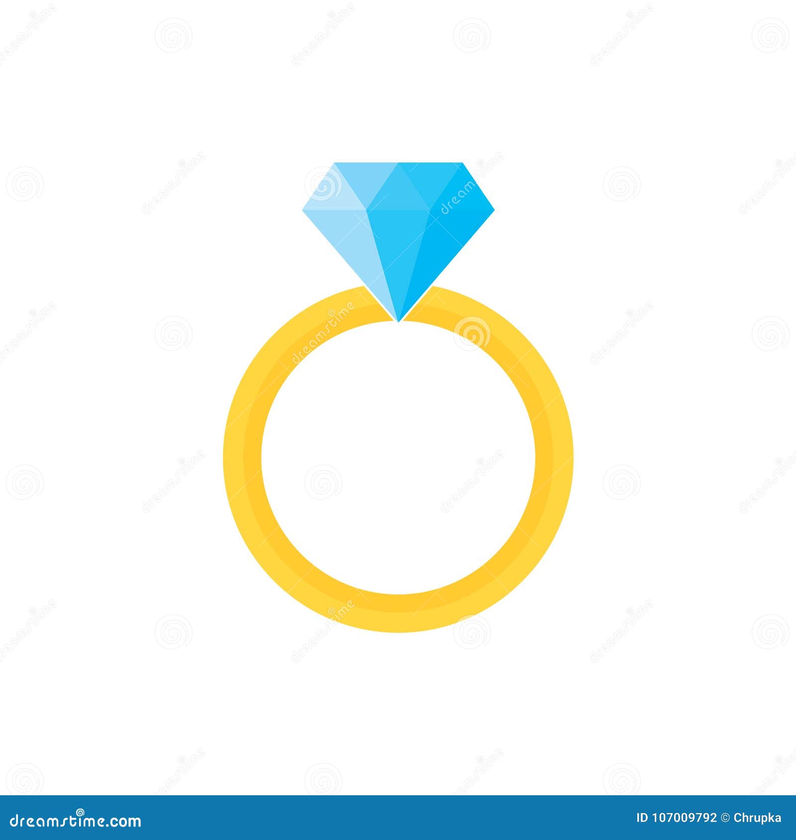 Gold Diamond Engagement Ring Stock Vector - Illustration of contour ...