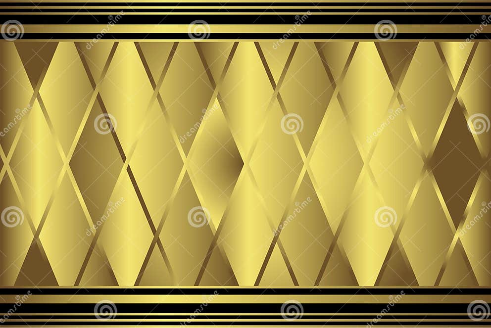Gold Diamond Geometric Pattern Stock Vector - Illustration of golden ...
