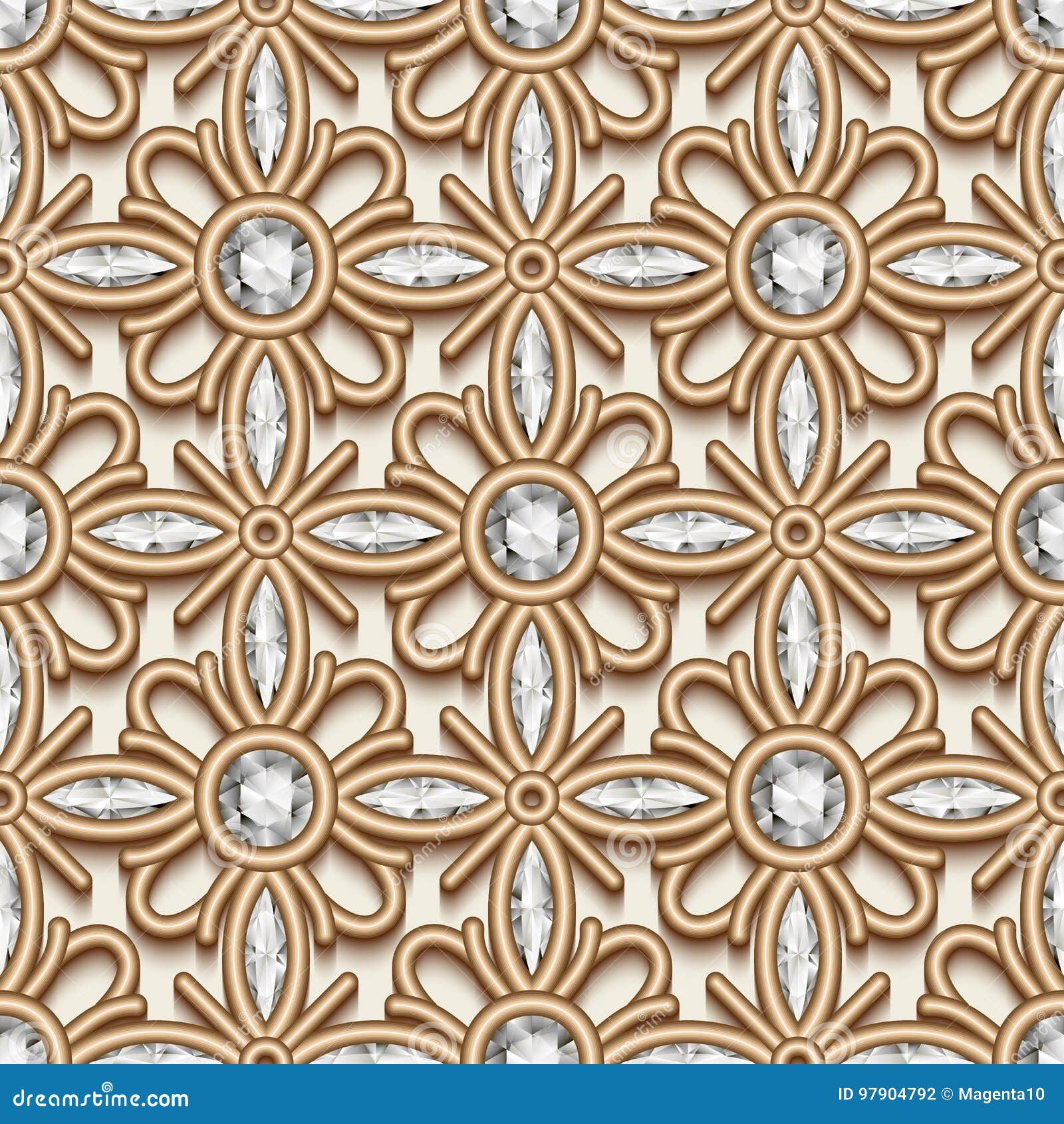 Gold diamond pattern stock vector. Illustration of curly - 97904792