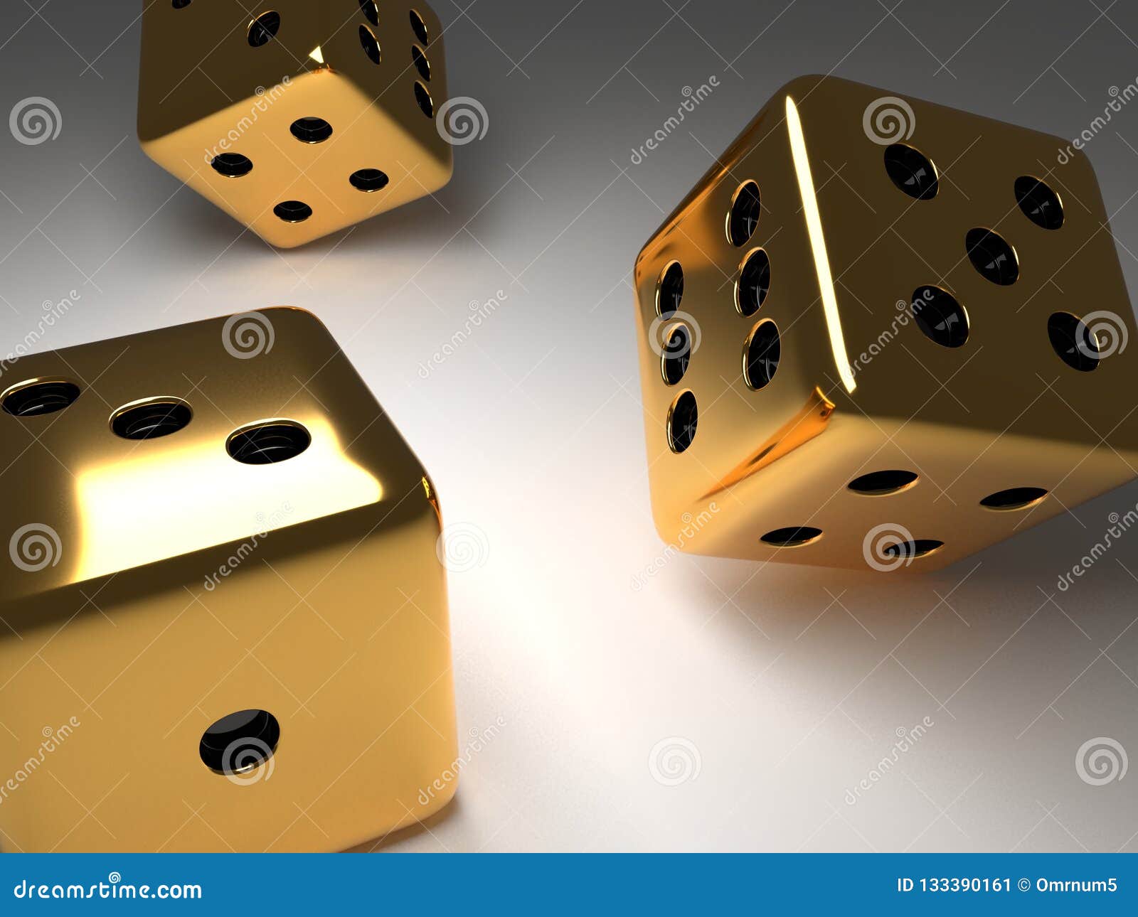 Gold dice stock illustration. Illustration of infinite - 133390161