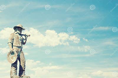 Gold digger monument stock image. Image of history, weather - 20134061