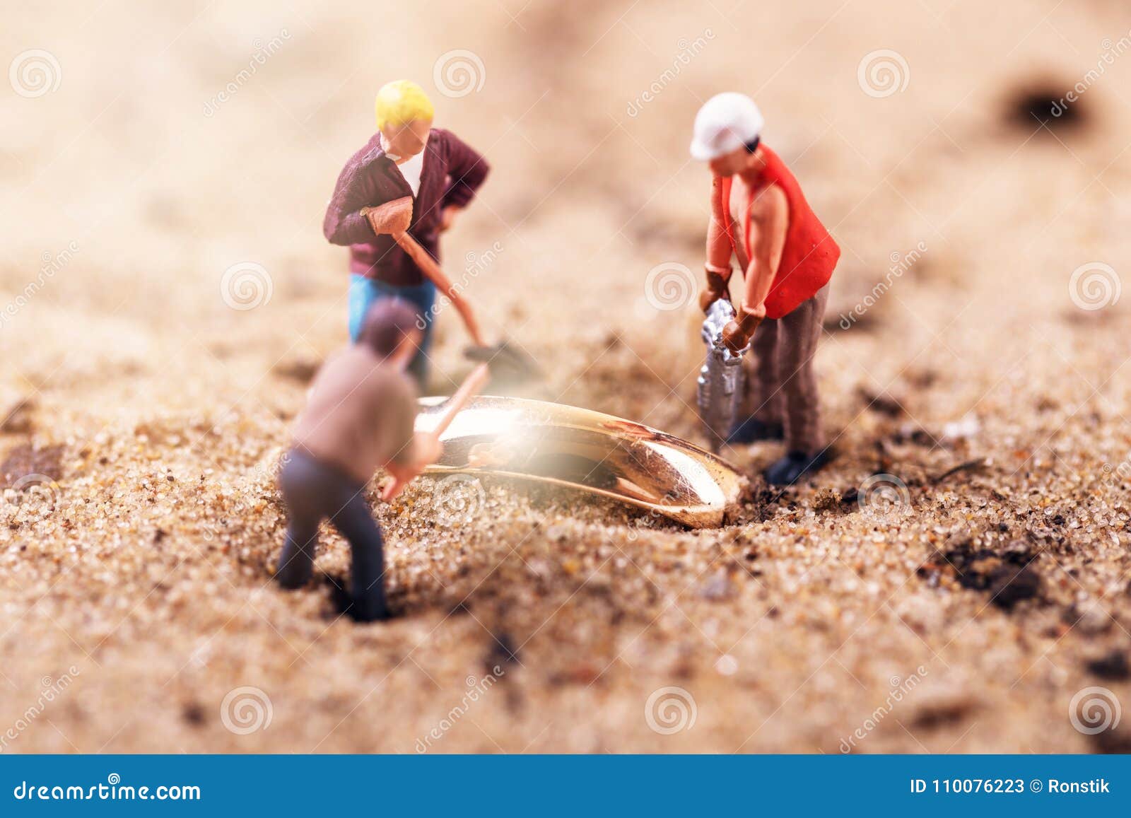 Gold Digging Treasure Search Stock Image - Image of treasure, golden ...