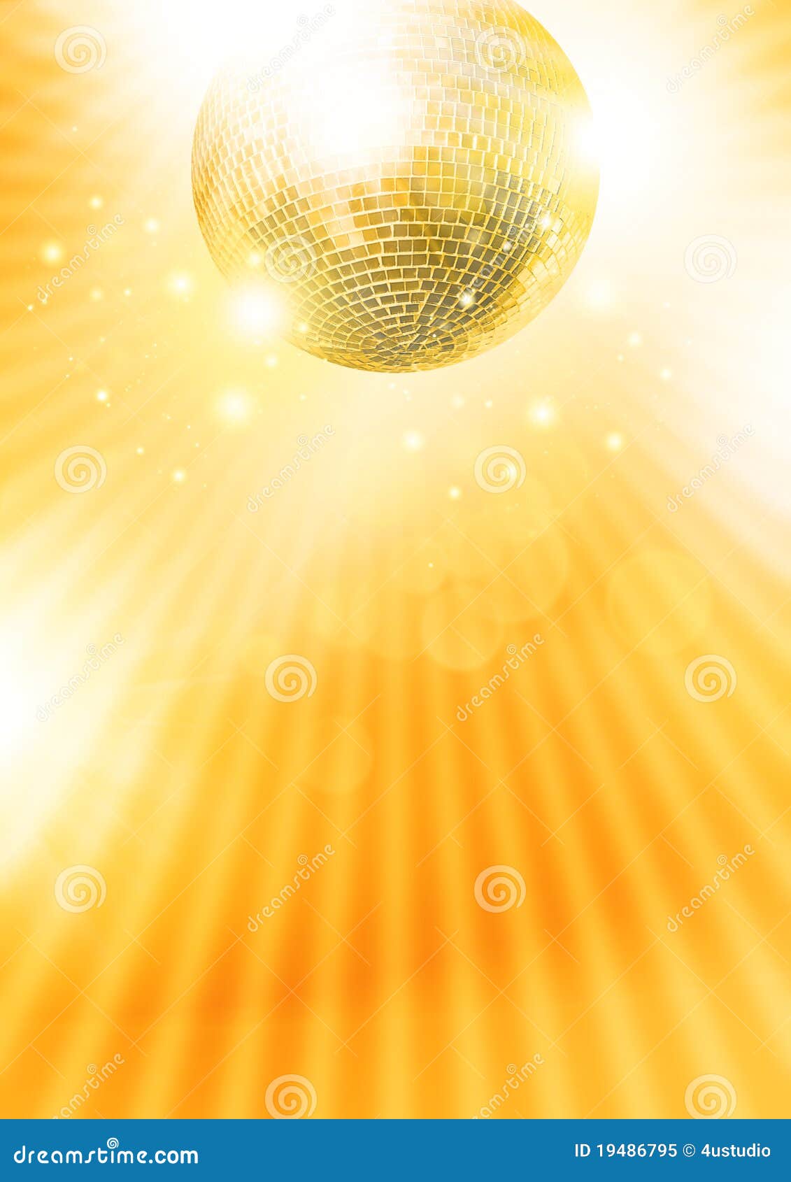 Gold disco-ball stock illustration. Illustration of billboard - 19486795