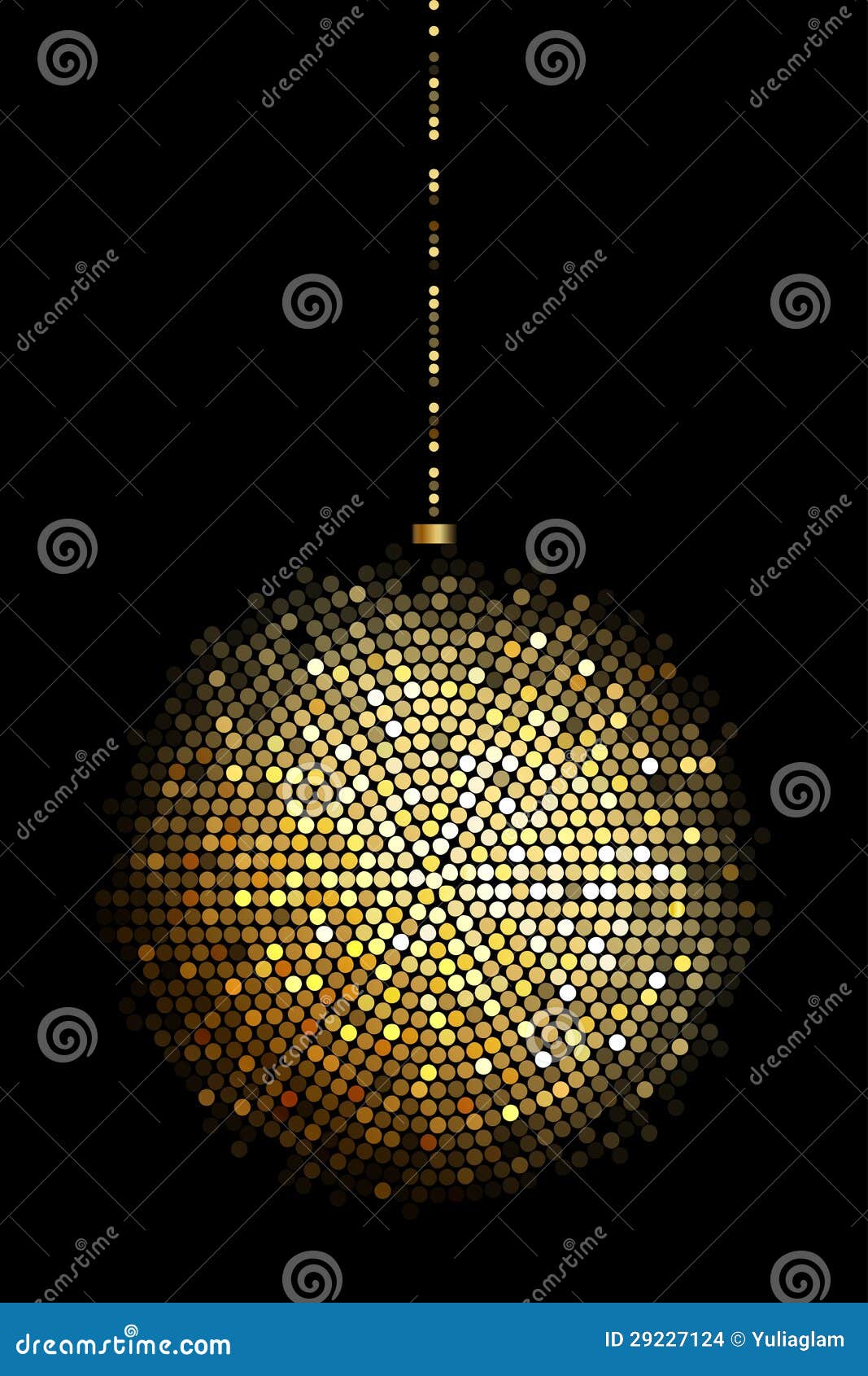 Gold disco ball lights stock vector. Illustration of glitter - 29227124