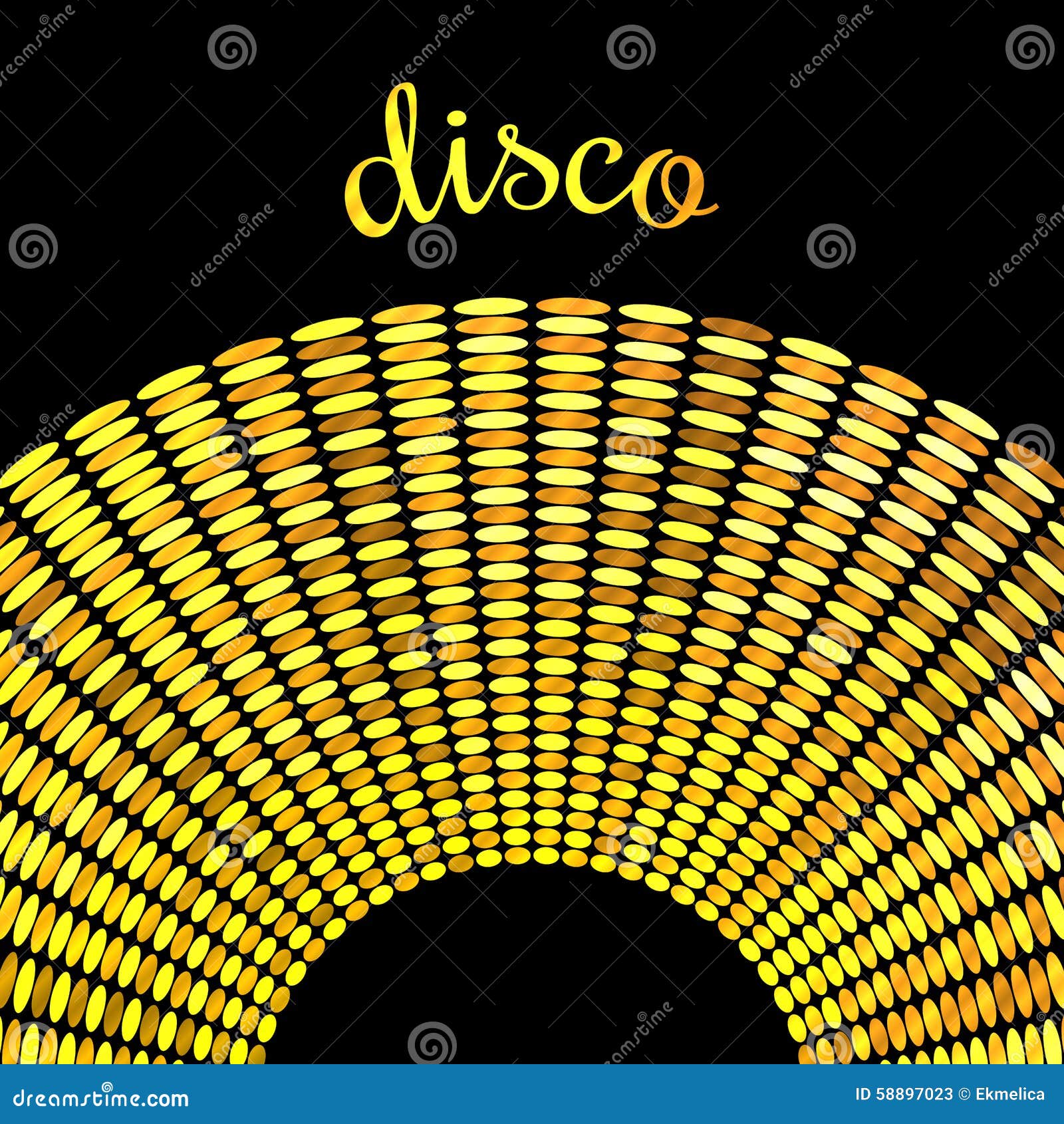 Gold Disco Pattern with Highlights Stock Vector - Illustration of neon ...