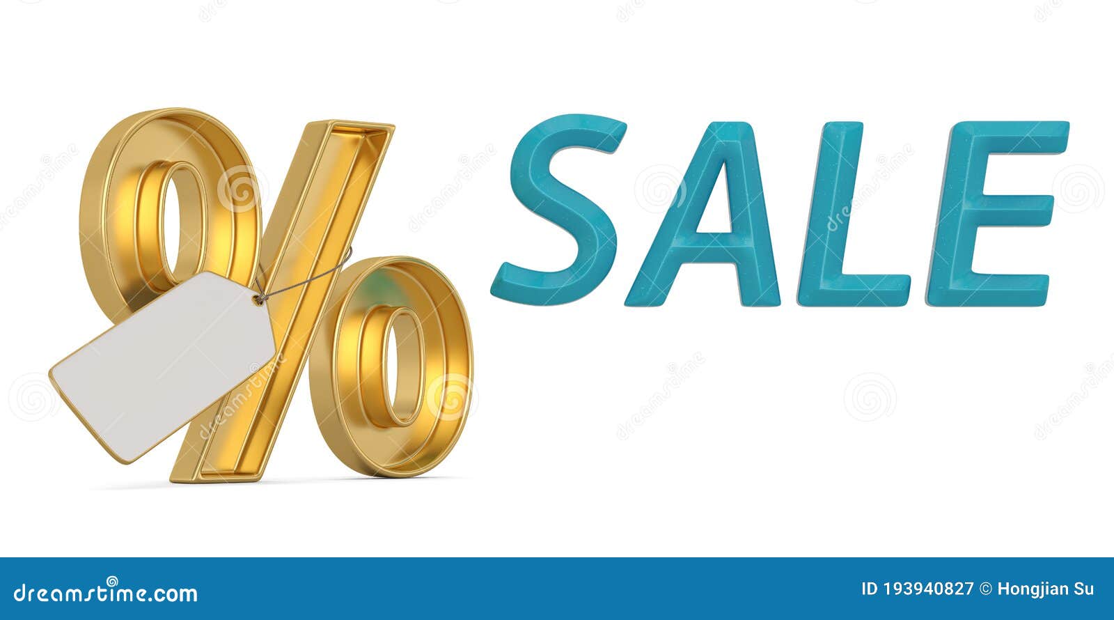 Gold Discount Symbol Isolated on White Background, 3D Render. 3D ...