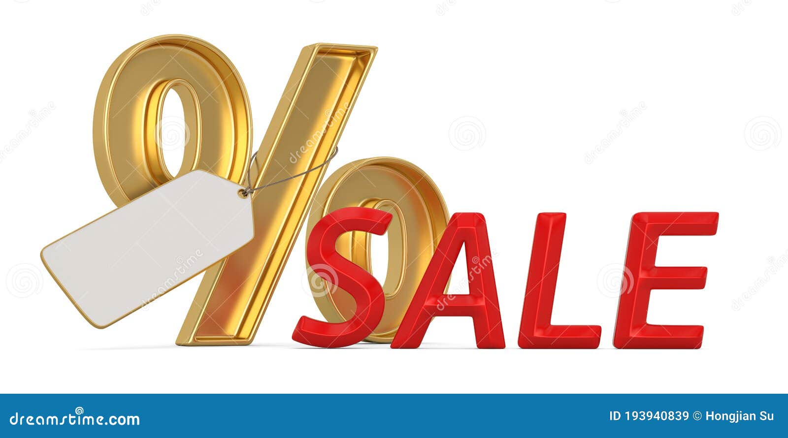 Gold Discount Symbol Isolated on White Background, 3D Render. 3D ...