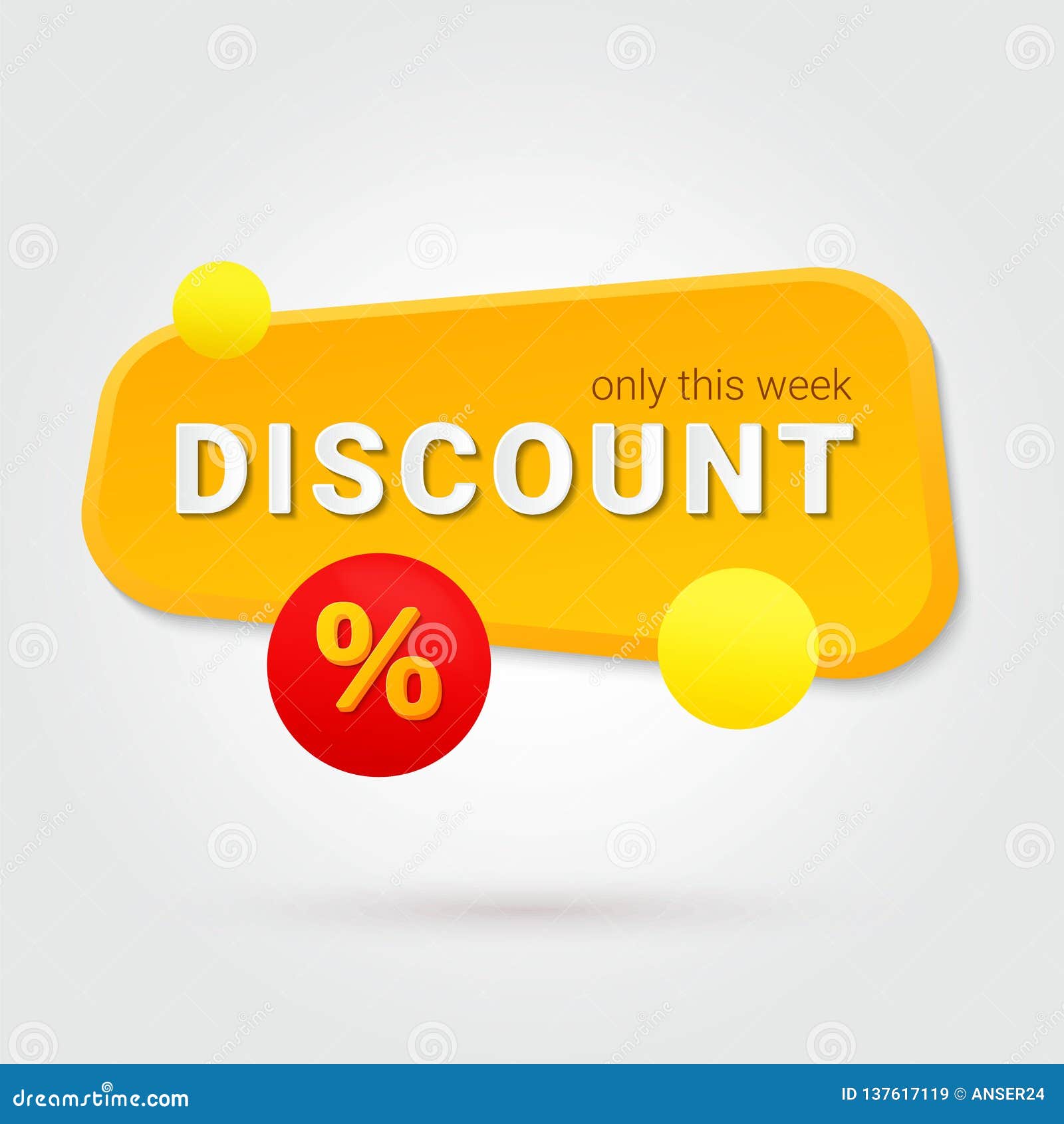 Gold Discount only this Week. Special Offer. Stock Vector ...