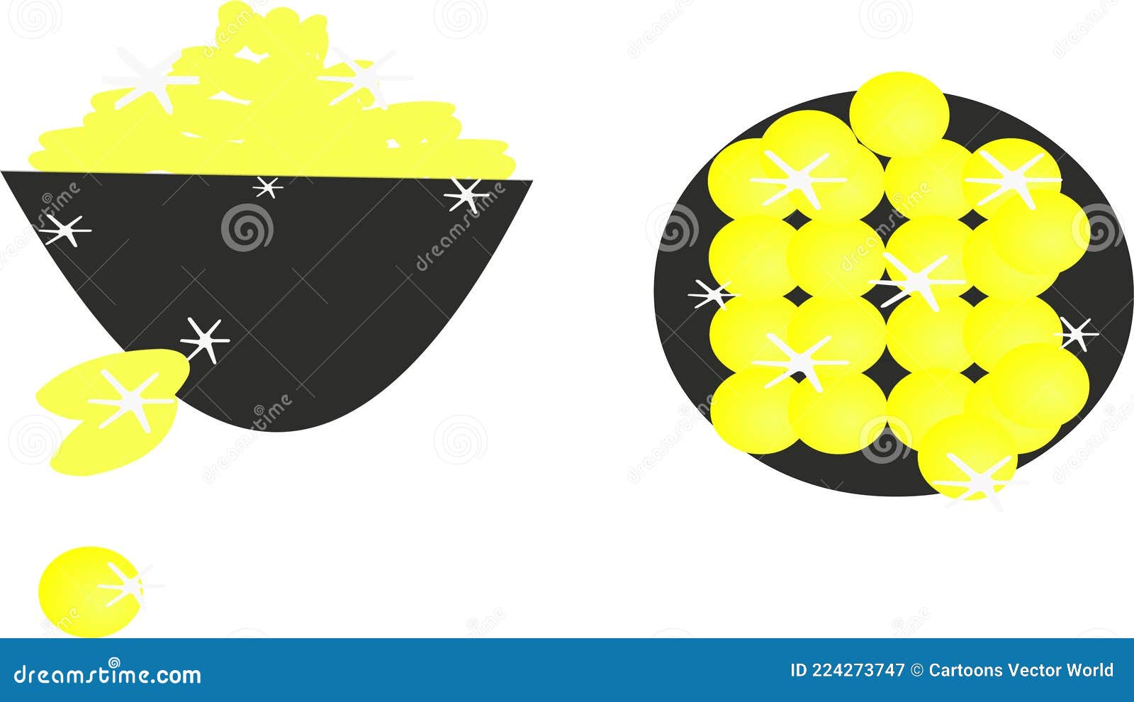 Gold dish vector artwork stock vector. Illustration of number - 224273747