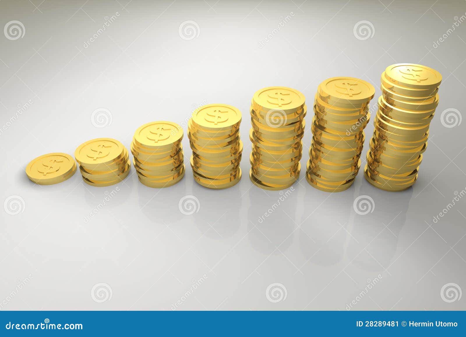 Gold Dollar Coin Graph stock illustration. Illustration of graph - 28289481
