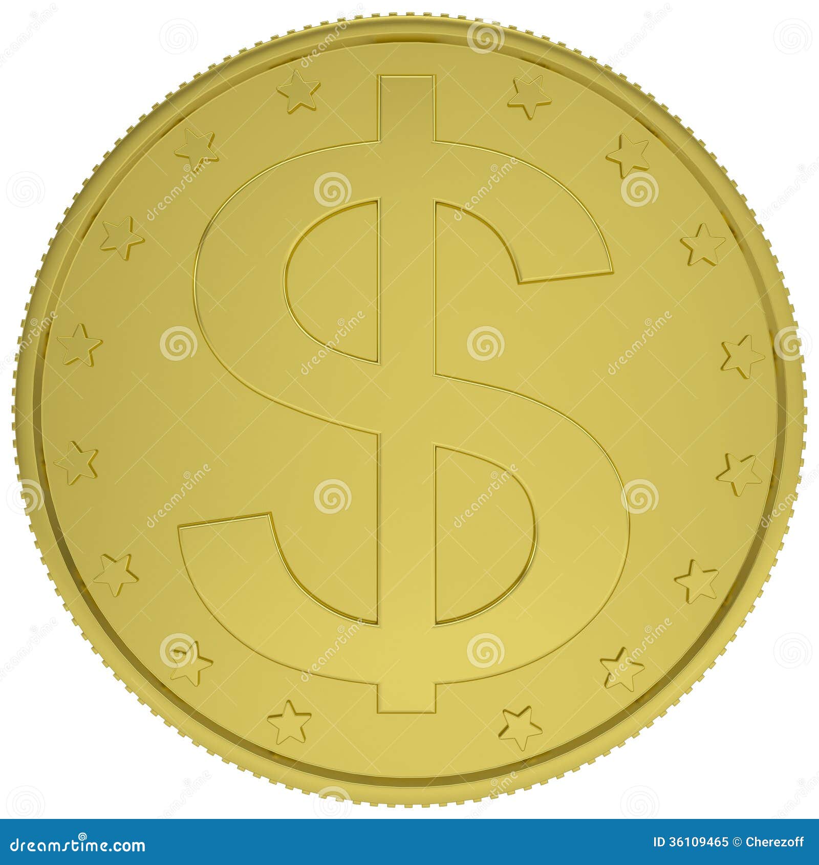 Gold dollar stock illustration. Illustration of abstract - 36109465