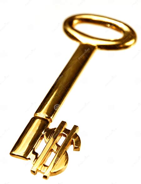 Gold dollar key stock photo. Image of gold, home, house - 756288