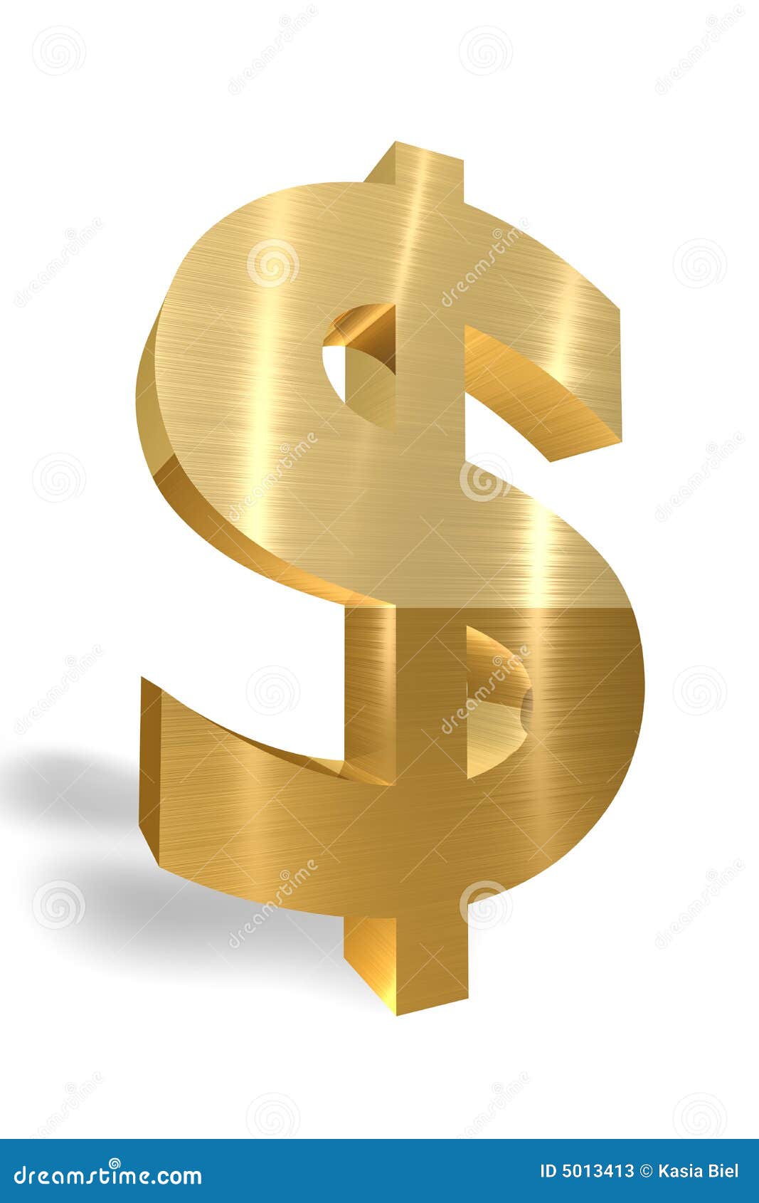 Gold Dollar Sign stock illustration. Illustration of bank - 5013413