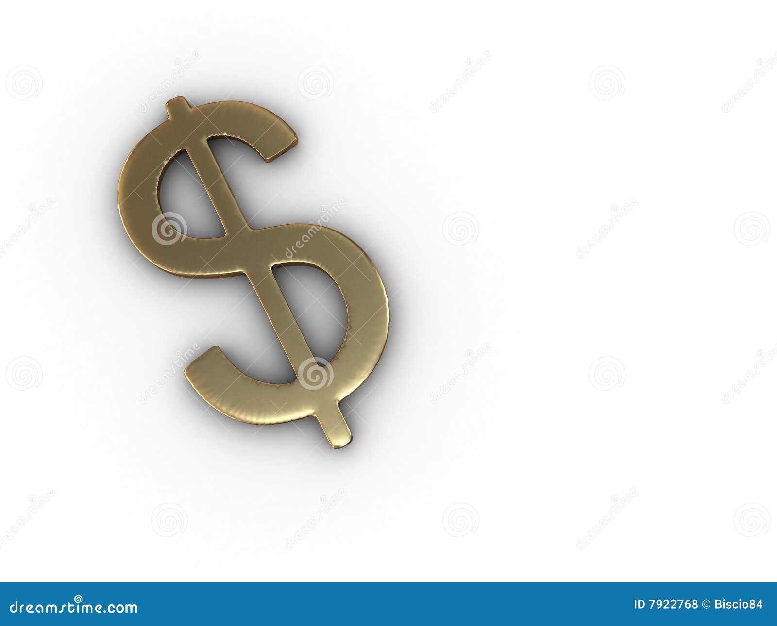 Gold Dollar Sign Picture. Image: 7922768