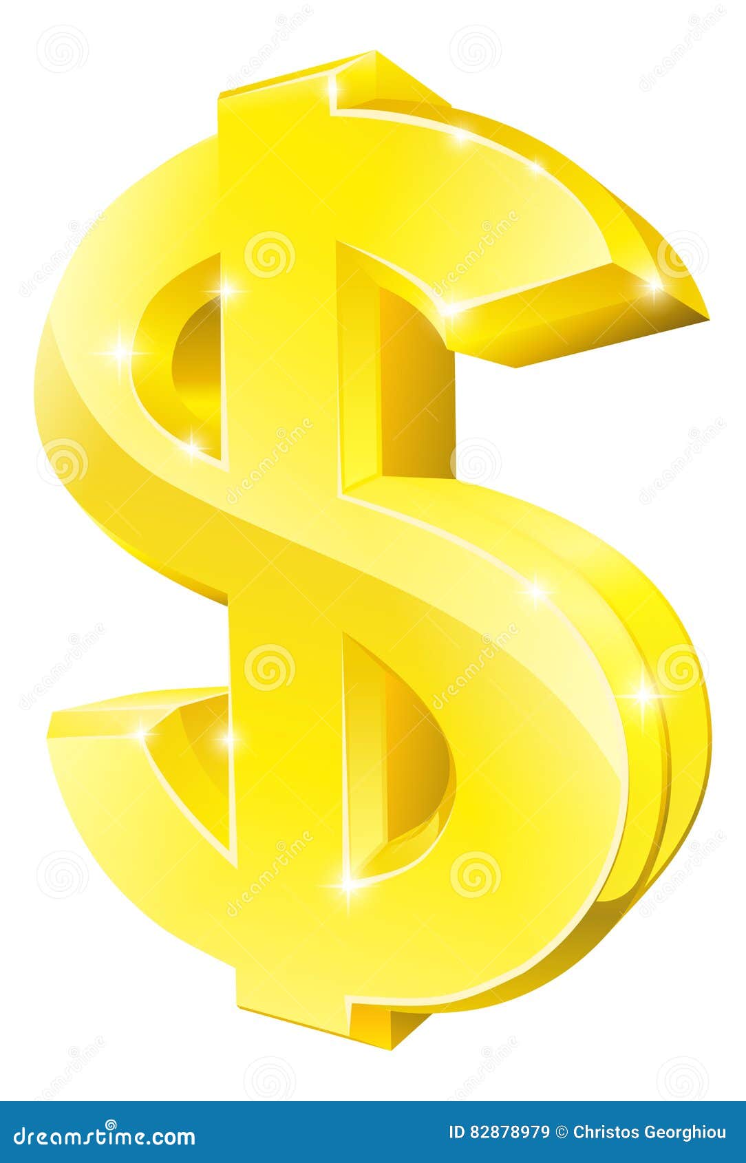 Gold dollar sign stock vector. Illustration of cash, drawing - 82878979