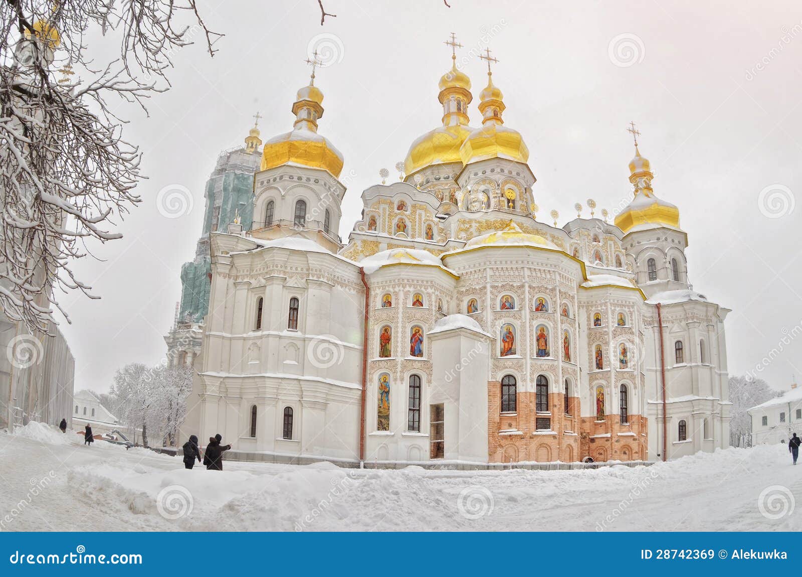 Gold domes of Ukraine stock image. Image of snow, europe - 28742369