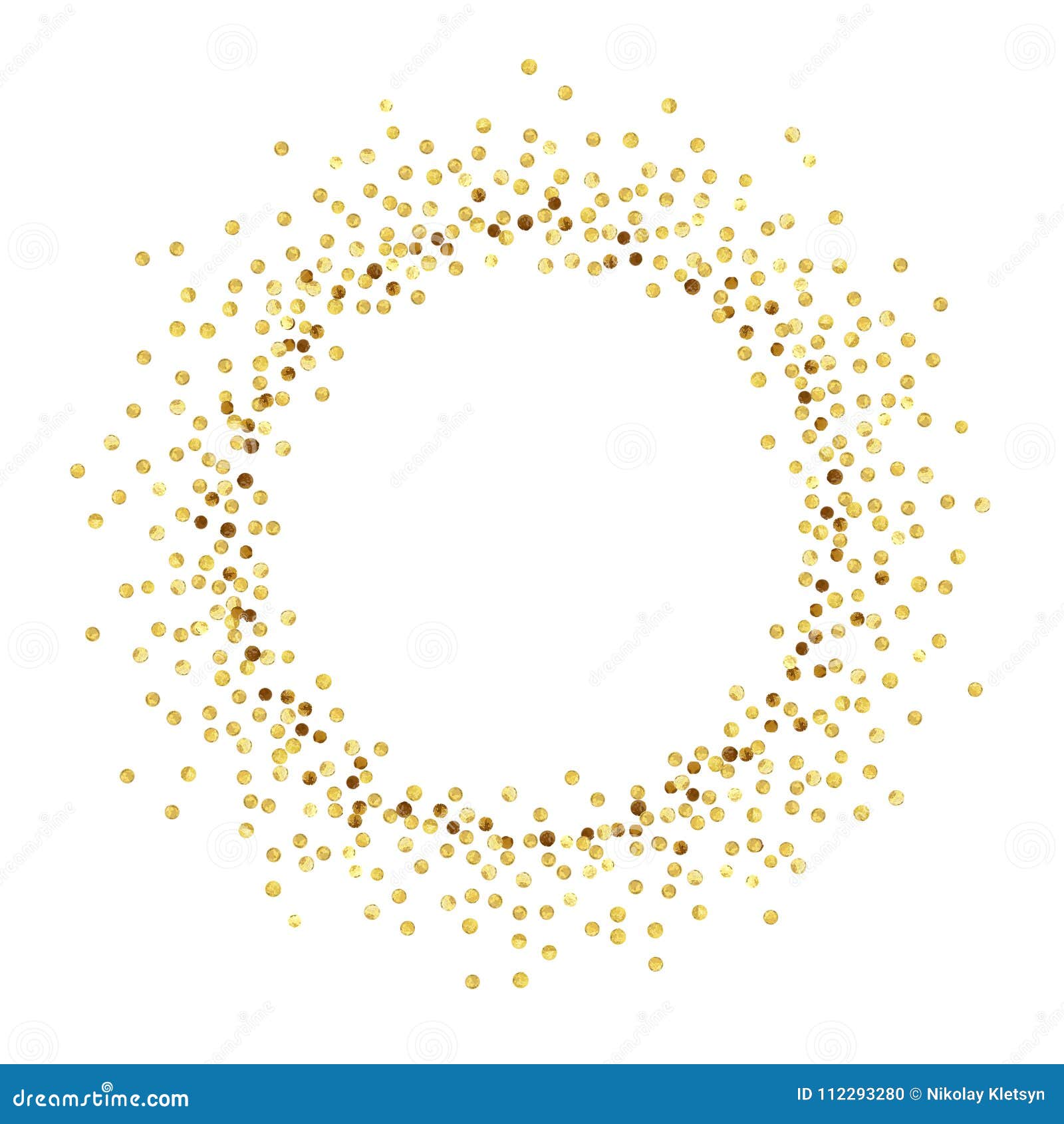 Gold dot circle stock vector. Illustration of greeting - 112293280