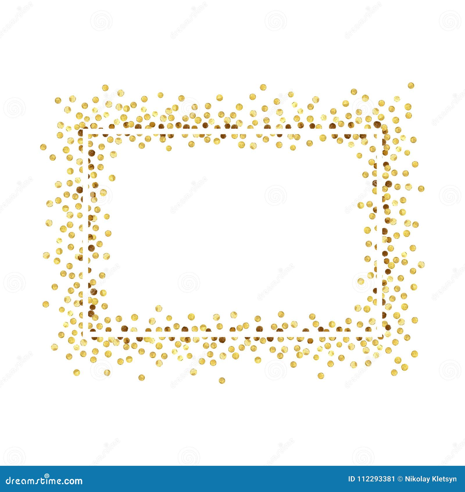 Gold dot frame stock vector. Illustration of abstract - 112293381