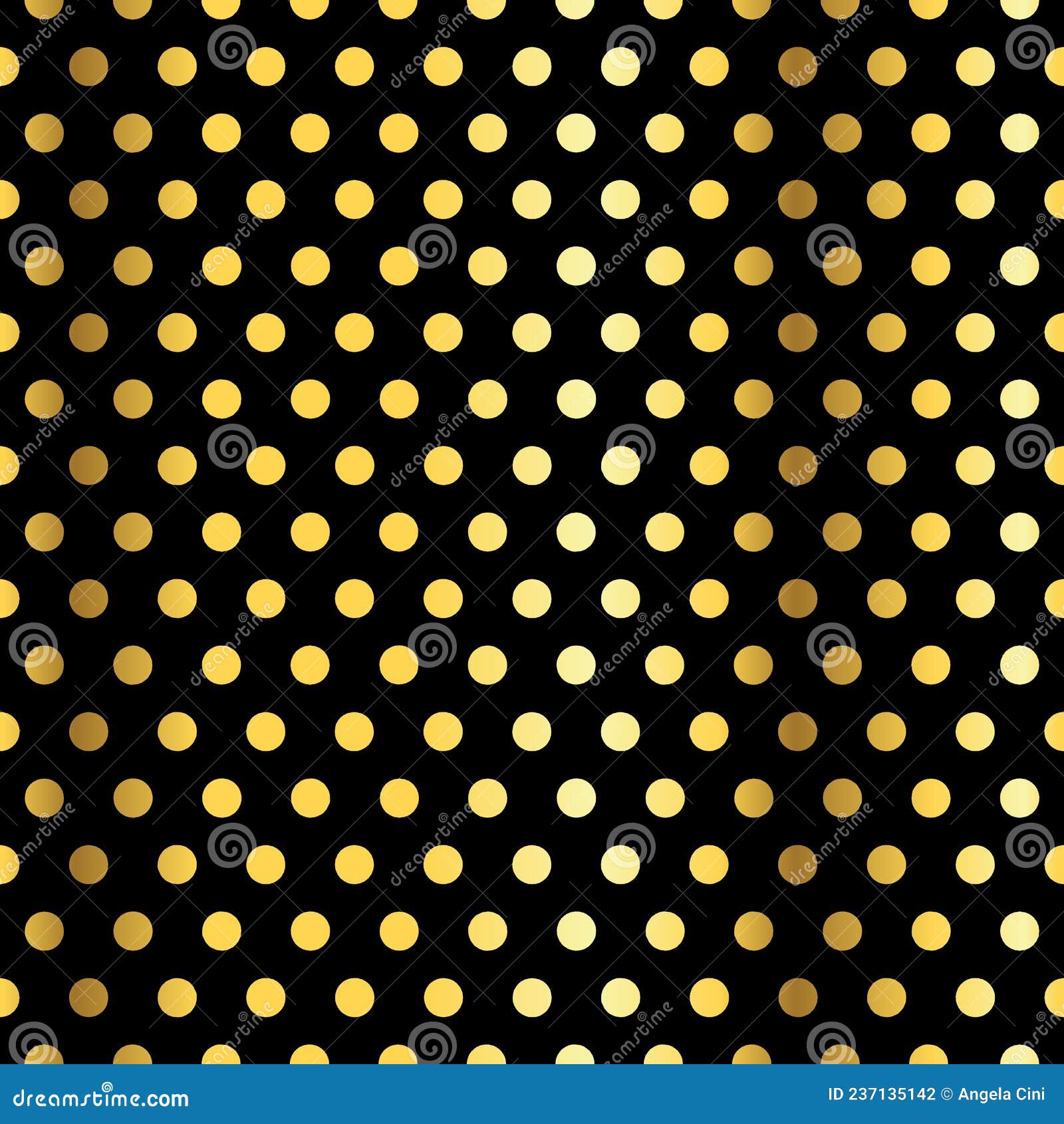 Gold Dot Pattern on Black Background Stock Vector - Illustration of ...