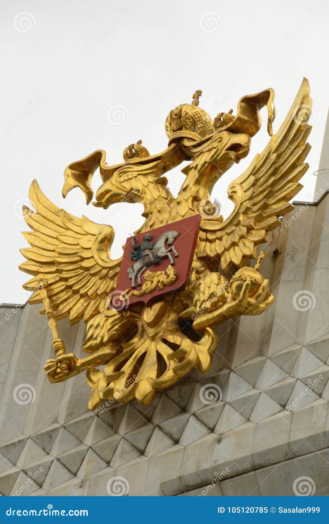 Double Headed Eagle - a Kremlin Emblem Stock Image - Image of head ...