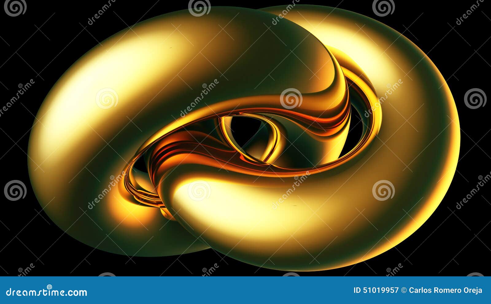 Gold double toroid stock illustration. Illustration of float - 51019957