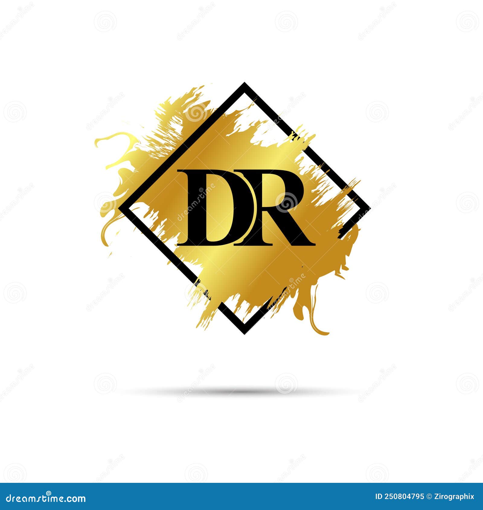 Gold DR Logo Symbol Vector Art Design Stock Illustration - Illustration ...