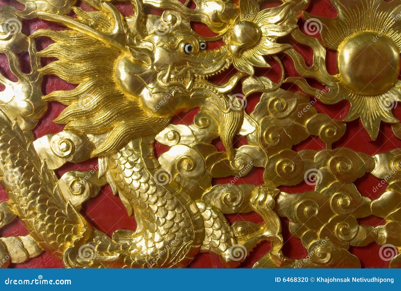 Gold dragon stock photo. Image of ancient, dragon, gold - 6468320