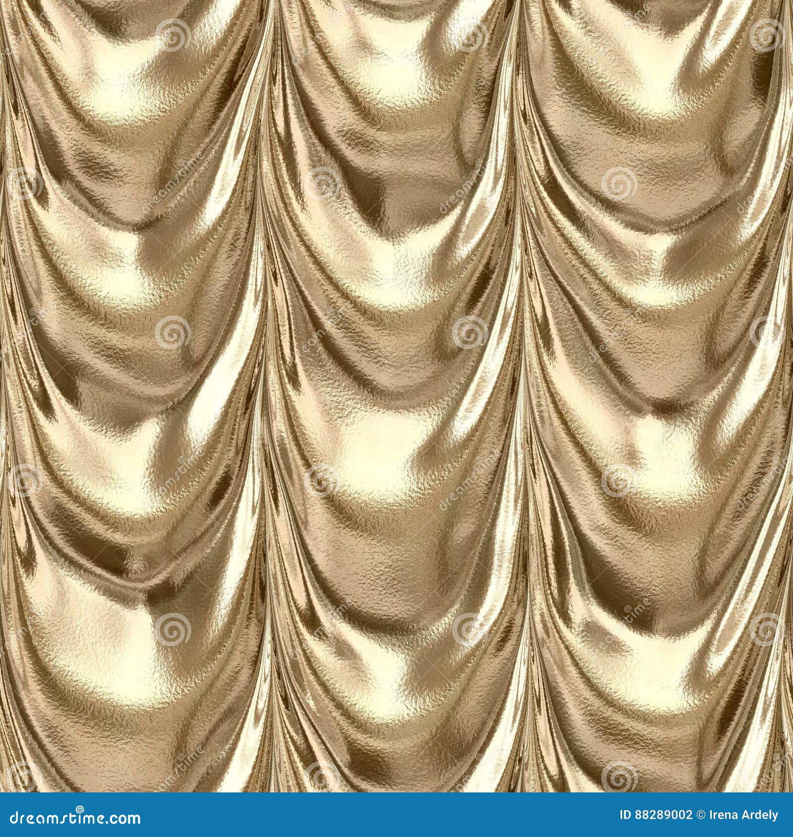 Gold Draped Textile Fabric Drapery Seamless Pattern Texture Background ...
