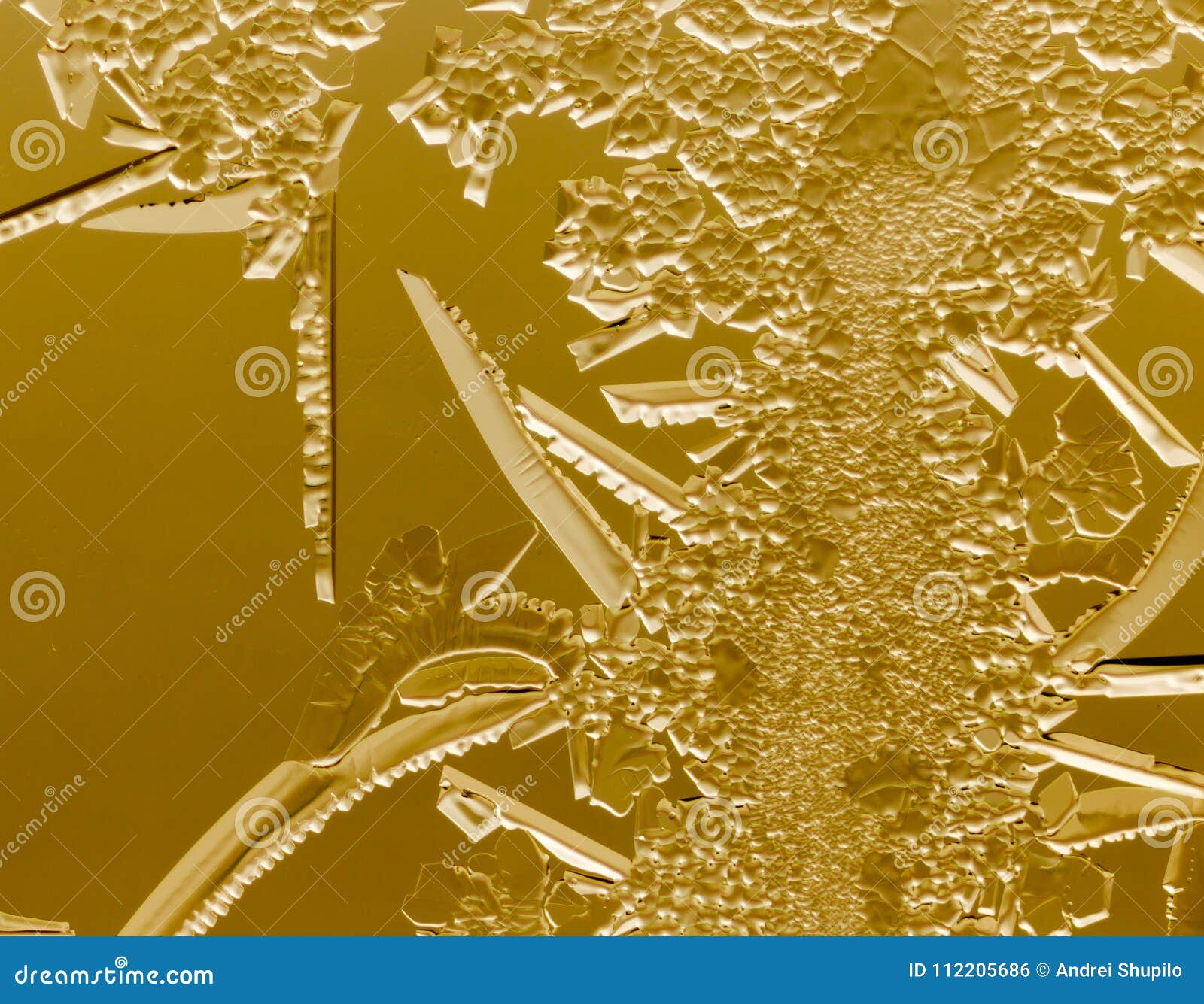 Gold Drawings on the Glass in the Frost Stock Photo - Image of frozen ...