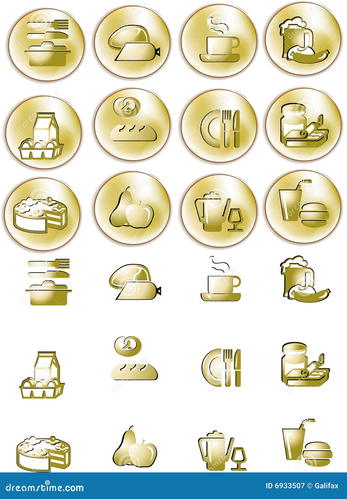 Gold Drop Image Viewer Icons Stock Vector - Illustration of button ...
