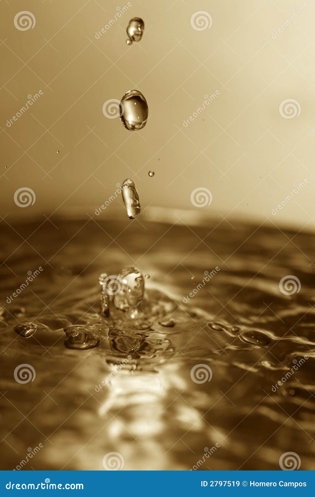 Gold Drops stock image. Image of moisture, mono, color - 2797519
