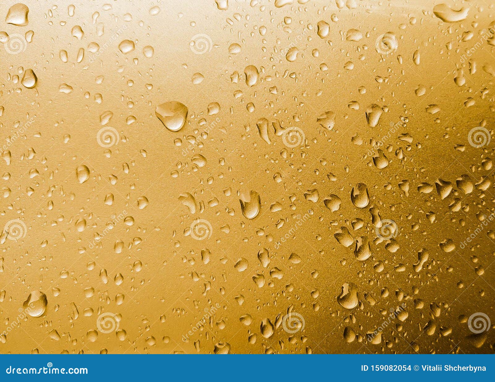 Gold Drops Abstract Background, Metallic Color Stock Photo - Image of ...