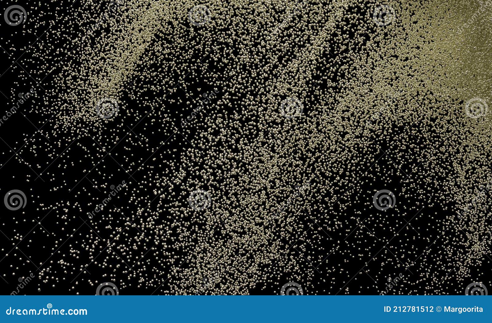 Gold Dust on Black Background. 3d Rendering Stock Illustration ...