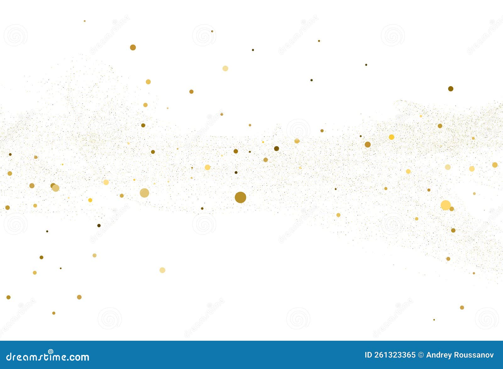 Gold Dust, Light Gold Glitter Round Confetti Background. Stock Vector ...