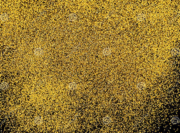 Gold Dust Overlay on a Black Background Stock Illustration ...